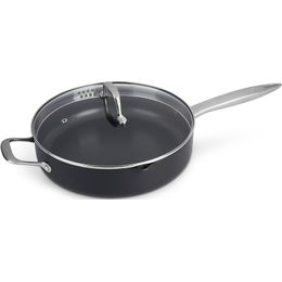 Schmorpfanne Zyliss "Ultimate Pro", schwarz, H:9cm L:54cm Ø:28cm, Pfannen, ALPINE CRYSTALS Antihaftbeschichtung, Induktion, Ø 28 cm