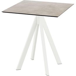 Klapptisch Essentials "Infinity", beige (wei&szlig;, moonstone, wei&szlig;), B:70cm H:73,2cm T:70cm, Stahl/HPL Tischplatte, Tische, Klapptisch, in verschiedenen Ausf&uuml;hrungen
