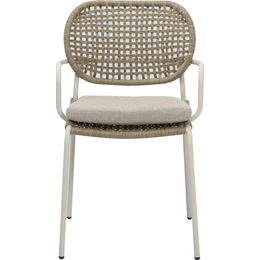 Gartenstuhl Best "Reino", beige (sand), B:55,5cm H:88cm T:60,5cm, Stahl, Stühle, Outdoor Dining Stuhl