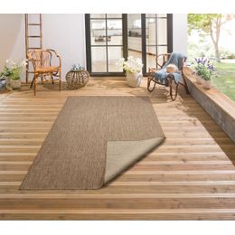 Teppich my home "Rhodos, In-und Outdoor geeignet" Gr. 1, gold (goldfarben), B:60cm H:3mm L:90cm, Kunstfaser, Teppiche, Sisal-Optik, Wetterfest & UV-beständig, Wohnzimmer, Balkon, Camping
