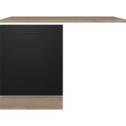 Frontblende Flex-Well "CAPRI", schwarz, B:110cm H:85cm T:60cm, Holzwerkstoff, Möbelblenden, Front- und Sockel sowie Arbeitplatte für integrierte Geschirrspüler