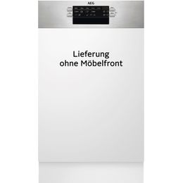AEG teilintegrierbarer Geschirrspüler "FEE7341AZM", Energieeffizienz: D (A-G), silber (silberfarben), B:44,6cm H:81,8cm T:57cm, Geschirrspüler