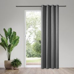Vorhang GERSTER "Janika" Gr. 1, blau, B:145cm H:245cm, Polyester, Gardinen, SB-Ösenschal "Janika"