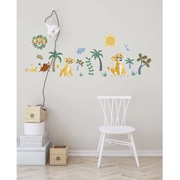 Wandtattoo Komar "Lion King Faraway Oasis - Größe 50 x 70 cm", bunt, Disney Wald, Folie, Wandtattoos, selbstklebend, Wandsticker, Kinderzimmer