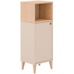 Highboard Paidi "MILA & BEN Steiff by Paidi in Beige, inkl. Spielkiste mit Deckel", beige (cashmere, beige, scandinavian, wood), B:48,4cm H:129,6cm T:40,1cm, Spanplatte, Sideboards, stabiles Regal mit Massivholz-Füßen, Standregal, geprüfte Qualität