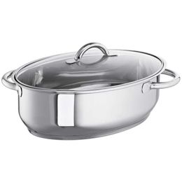 Schulte Ufer Bräter SCHULTE-UFER, silber (silberfarben), Ø:38cm, Töpfe, Induktion