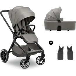 Kombi-Kinderwagen hauck "Move N Care Set", Baby, grau (dunkelgrau), Aluminium, Kunststoff, Polyester, Polyurethan, Kinderwagen, belastbar bis 22 kg