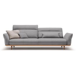 4-Sitzer "CR.460 Designsofa mit erstklassigem Sitzkomfort", grau (lichtgrau, schwarzgrau 044, 34), B:248cm H:103cm T:100cm, Chenille COCO (72% Polyester 15% Baumwolle 13% Polyacryl), CREATION BY ROLF BENZ, Sofas, Sockel in Eiche, F&uuml;&szlig;e Eiche natur, Breite 248 cm