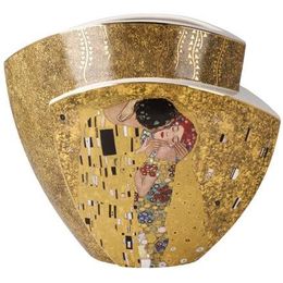 Tischvase Goebel "Gustav Klimt - Der Kuss / Adele Bloch Bauer", bunt, B:22cm H:20cm T:10cm, Porzellan, Vasen, Vase aus Porzellan, Höhe ca. 20 cm