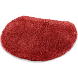 WC-Deckelbezug Kleine Wolke "Soft" Gr. 51, rot (rubin), H:20mm, Kunstfaser, Badematten, Uni Farben, waschbar