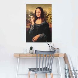 Poster Reinders "Poster Mona Lisa joint", braun (farbe bild(er): braun), B:61cm H:91,5cm, Papier, Bilder, Poster