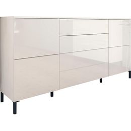 borchardt Möbel Kommode BORCHARDT MÖBEL "Haama", weiß (weiß hochglanz), B:166cm H:80cm T:35cm, Spanplatte, Sideboards, Breite 166 cm