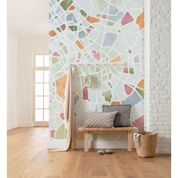 Fototapete Komar "Komar Vlies Fototapete - City Map - Größe 150 x 250 cm", lila (modern), L:2,5m, Vlies, Tapeten