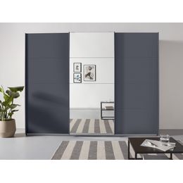 Schwebetürenschrank Rauch "Kleiderschrank Schrank Garderobe TOPSELLER OTELI inkl. Inneneinteilung", grau (graumetallic), B:271cm H:210cm T:62cm, Holzwerkstoff, Schränke, mit 3 Innenschubladen sowie zusätzlichen Einlegeböden MADE IN GERMANY