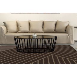 Teppich Calo-deluxe "Vilea 5036" Gr. 3, grau (taupe), B:120cm H:15mm L:180cm, Kunstfaser, Teppiche, Teppich, Wohnzimmer