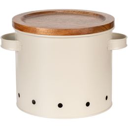 Vorratsdose Wenko "Modell Aria", beige (creme, natur), H:16,5cm, Lebensmittelaufbewahrungsbehälter, Aufbewahrungsdose für Lebensmittel mit Deckel & Luftlöchern, 3,8 L
