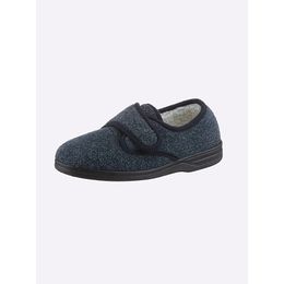Hausschuh Casual Looks, Herren, Gr. 44, blau (marine), Textil, Schuhe