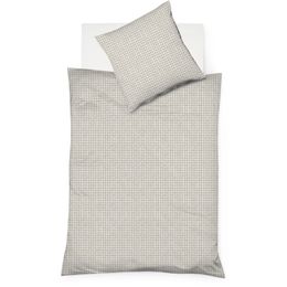Bettwäsche Fleuresse "Rio", beige, B/L: 155cm x 220cm, 1 Stk., 1 Stk., Seersucker, B/L: 80cm x 80cm, 2 Stk., Seersucker, Obermaterial: 100% Baumwolle, Bettwäsche, Seersucker 100% Baumwolle, bügelfrei, atmungsaktiv, OEKO-TEX