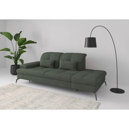Sit & More Recamiere SIT & MORE "Amica, inkl. Sitztiefenverstellung und Armteilverstellung", gr&uuml;n (jungle), B:231cm H:90cm T:122cm, 90% Polyester, 10% Polyamid, Sofas, Recamiere, wahlweise mit Kopfteilverstellung und Stauraum