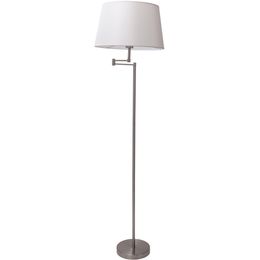 Näve NÄVE Stehlampe "Bologna", beige (beige, stahl blank), 1, Ø 40cm H: 158cm, 1 Stk., Leuchten, schirm schwenkbar