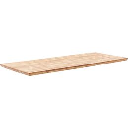 Esstischplatte MCA LIVING "Zeballos Tischplatte", beige (naturfarben), B:180cm H:4cm T:90cm, Massivholz, Tischplatten, Esstischplatte Tischplatte