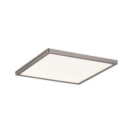 Paulmann LED Einbauleuchte "Areo IP44 eckig 180x180mm 11W 770lm 3000K Nickel matt dimmbar", grau (nickelfarben), 1, H: 1cm, 1 Stk., Leuchten, Einbaupanel