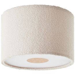 Brilliant Deckenleuchte "Teddy", beige, 2, Ø 35cm H: 24cm, 1 Stk., Leuchten, flauschiger Teddystoff, 24 x 35 cm, 2 x E27, Textil, beige