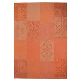Teppich Kayoom "Lyrical 210", bunt (multi, orange), B:120cm H:13mm L:170cm, Baumwolle, Teppiche, Handgefertigt, hochwertig verarbeitetes Unikat im Antik-Design