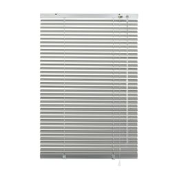 Jalousie Gardinia "Aluminium-Jalousie 25 mm" Gr. 6, silber (silberfarben), B:120cm H:130cm, Jalousien, Jalousiebänder farblich passend
