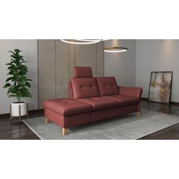 Sit & More Recamiere SIT & MORE "Göteborg", rot (merlot), B:210cm H:90cm T:92cm, Sofas, inklusive Federkern