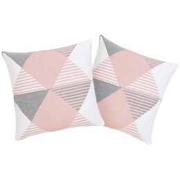 Kissenbez&uuml;ge Home Affaire "Maris Kissenh&uuml;lle, geeignet im Winter & Sommer", rosa, B:50cm L:50cm, Baumwolle, Obermaterial: 50% Baumwolle, 50% Polyester. Wattierung: 100% Polyester, Kissenbez&uuml;ge, aus recyceltem Material