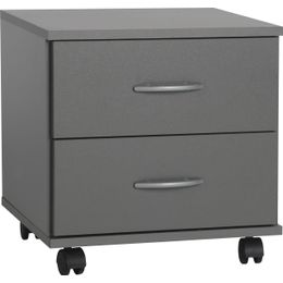 Rollcontainer VOGL MÖBELFABRIK "Barrie, Bürocontainer, Nachtschrank", grau (graphitgrau), B:40cm H:41cm T:40cm, Spanplatte, Rollwagen, Ausführungen mit/ohne Schubladen, Höhe 41 cm, Made in Germany