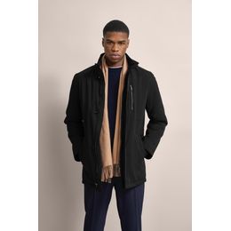 Kurzjacke Bugatti, Herren, Gr. 46, schwarz, 100% Polyester, unifarben, regular fit, normaler Saum, Jacken, für das ganze Jahr