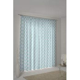 Vorhang Adam "Maroccan Shiraz" Gr. 3, blau (türkis), B:145cm H:225cm, Jacquard, Baumwolle (Bio-Baumwolle), Gardinen, aus 100% Bio-Baumwolle