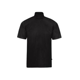 T-Shirt TRIGEMA "TRIGEMA T-Shirt mit Stehkragen", Herren, Gr. L, schwarz, 100% Baumwolle, Basic, Shirts