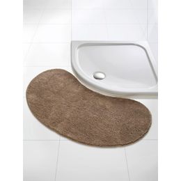 Badematte Grund Gr. 3, grau (taupe), oval (45cm x 100cm ), 1 Stk., Badematten, Badematte