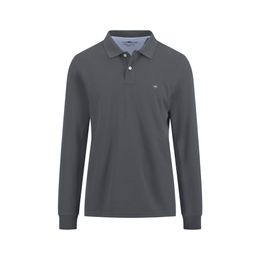 Langarmshirt Fynch-Hatton, Herren, Gr. 4XL, asphalt, Jersey, Obermaterial: 100% Baumwolle, bestickt, unifarben, regular fit taillenbedeckt, Rundhals, Bündchen, Shirts, mit Logo Stickerei