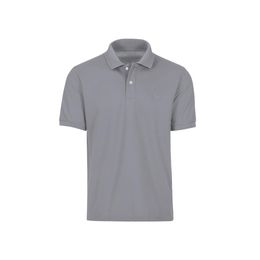 Poloshirt TRIGEMA "TRIGEMA Poloshirt DELUXE Piqué", Herren, Gr. L, grau (cool, grau), 100% Baumwolle, Shirts