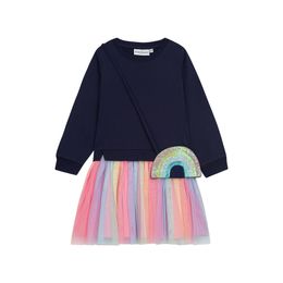 Tüllkleid DANAMADE "DANAMADE Dresses DMARA", Mädchen, Gr. 110, EURO, navy, Oberteil: 95% Baumwolle 5% Elasthan / Rock: 100% Polyester / Futter: 100% Polyester, Kleider