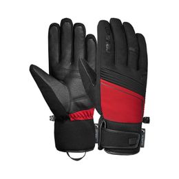 Skihandschuhe Reusch "Louis R-TEX XT", Damen, Gr. 10.5, schwarz, rot, 85% Polyester, 15% Polyurethan, unifarben, Handschuhe, mit wasserdichter und atmungsaktiver Funktion