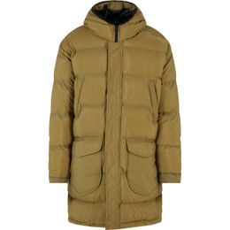 Winterjacke 2Y STUDIOS "2Y Studios Herren 2Y Long Puffer Jacket", Herren, Gr. L, grün (khaki), 100% Polyester, unifarben, normal, ohne Ausschnitt, Jacken