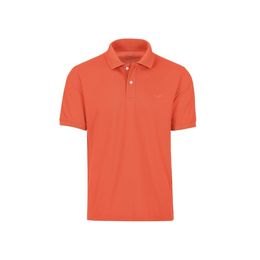 Poloshirt TRIGEMA "TRIGEMA Poloshirt DELUXE Piqué", Herren, Gr. L, orange (peach), 100% Baumwolle, Basic, Shirts