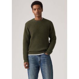 Levi's Rundhalspullover LEVI'S, Herren, Gr. L, autumn leaves heather, Grobstrick, Obermaterial: 80% Wolle, 20% Polyamid, normal hüftbedeckend, Rundhals, Rippbündchen, Pullover