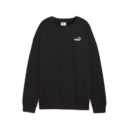 Langarmshirt Puma "ESS SMALL NO. 1 LOGO RELAXED CREW FL", Damen, Gr. L, Puma schwarz, Fleece, Obermaterial: 66% Baumwolle, 34% Polyester, unifarben, relaxed fit normal, Rundhals, Shirts
