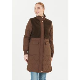 Kurzmantel WEATHER REPORT "Hollie", Damen, Gr. 40, braun (karamell), 100% Polyester, unifarben, normal, hoch geschlossener Ausschnitt, Mäntel, in legerem Design