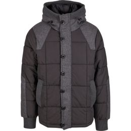 Winterjacke Brandit "Brandit Brandit Men Garret Jacket", Herren, Gr. L, schwarz (schwarz, antracite), 78% Baumwolle, 22% Polyamid, unifarben, normal, ohne Ausschnitt, Jacken