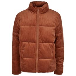 Winterjacke Urban Classics "Urban Classics Herren Boxy Corduroy Puffer Jacket", Herren, Gr. L, braun (toffee), 100% Baumwolle, unifarben, Klassisch, normal, amerikanischer Ausschnitt, Jacken