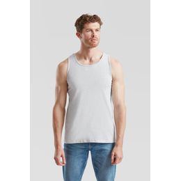 Tanktop Fruit of the Loom, Herren, Gr. L, schwarz, erdgrau, Single Jersey, Obermaterial: 100% Baumwolle, schmal normal, Rundhals, Tops, aus reiner Baumwolle