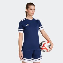 Fußballtrikot adidas Performance "SQUA25 JSY W", Damen, Gr. S, blau (team navy blau 2, weiß), Obermaterial: 100% Polyester, Sportlich, Rundhals, Trikots