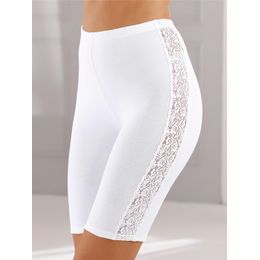 Lange Unterhose, Damen, Gr. 38, weiß, 95% Baumwolle, 5% Elasthan, Unterhosen
